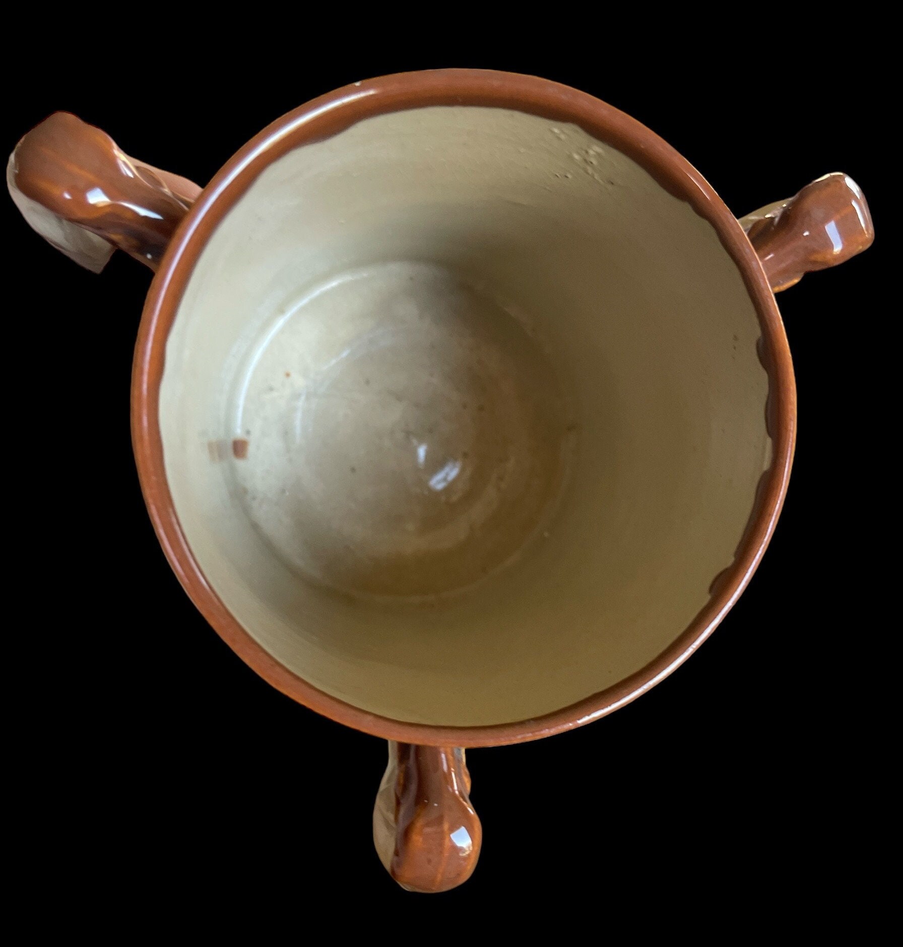 Vintage 3 Handled Large Stoneware Mug/loving Cup - Etsy