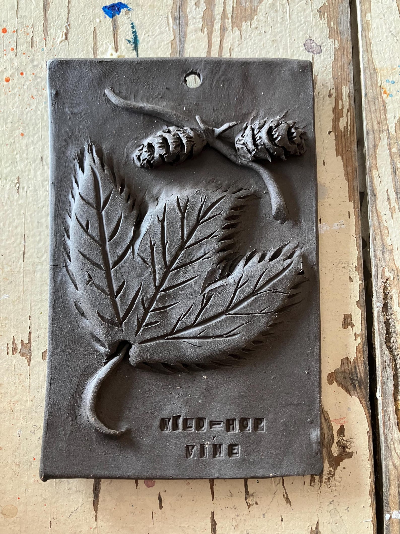 Wild Hop Vine Ceramic Wall Tile - Etsy