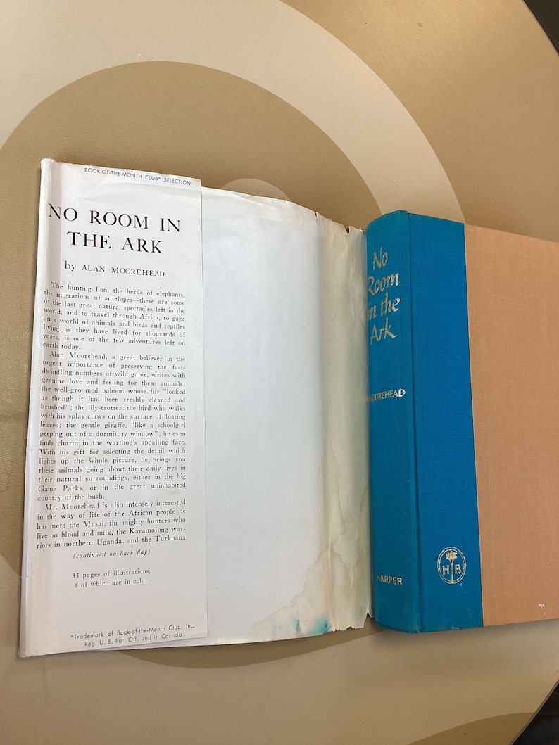 No ROOM in THE ARK by Allan Moorehead 1959 Vintage Rare Hardcover Book ...