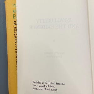 Infallibility and the Evidence: Rare Vintage Catholic Book, 1968 - Etsy
