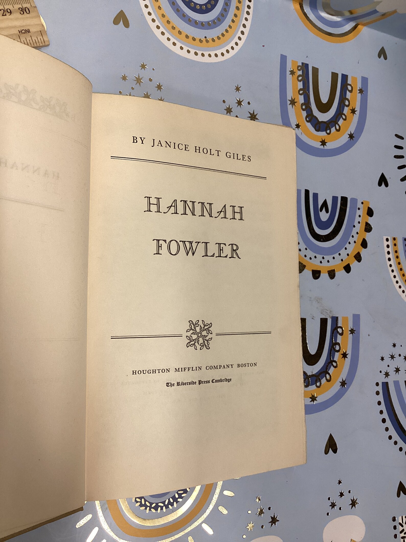 1956 HANNAH FOWLER” by Janice Giles Holt. Hardcover Vintage Book - Etsy
