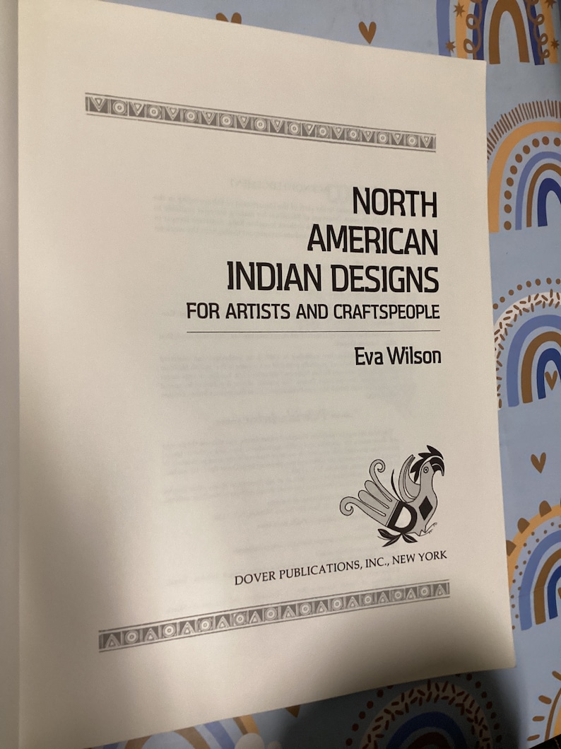 North American Indian Designs Art Book by Eva Wilson, 1984 First ...