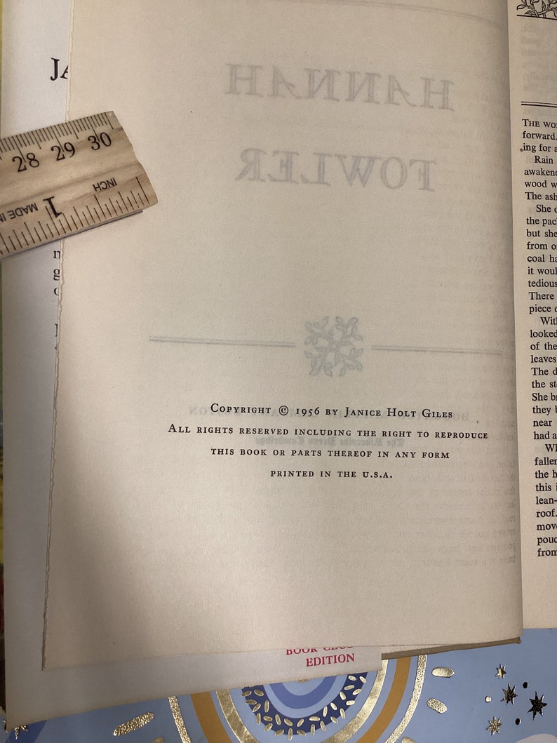 1956 HANNAH FOWLER” by Janice Giles Holt. Hardcover Vintage Book - Etsy