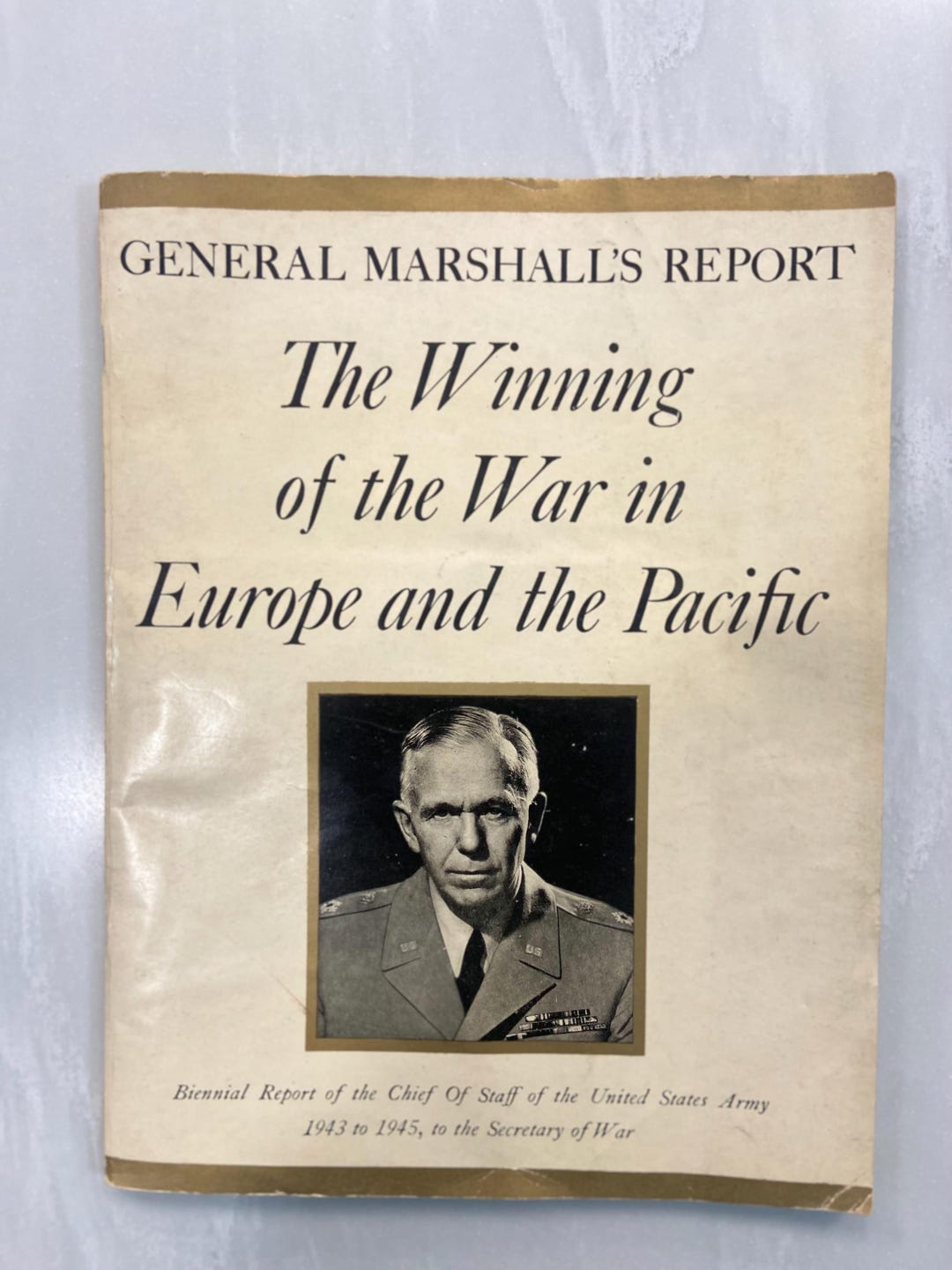 1945 General Marshall's Report: WWII Europe & Pacific - Etsy