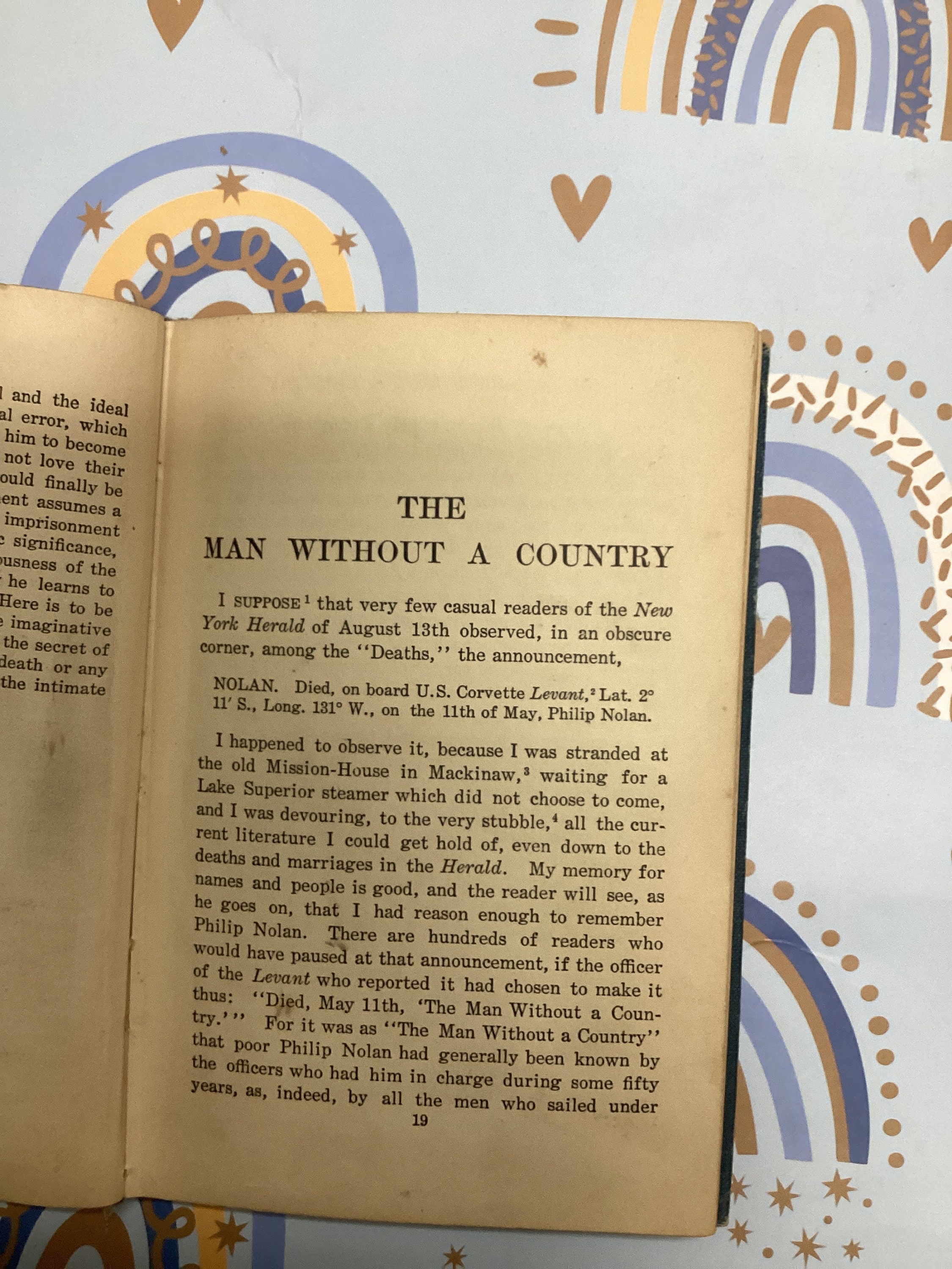 1910 THE MAN WITHOUT A Country and My Double by Edward Everett Hale ...