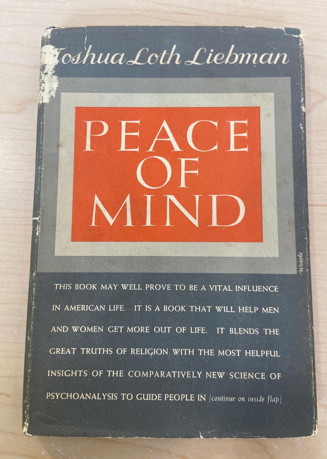 Peace of Mind| Rare Vintage First Edition Second Printing Hardcover ...