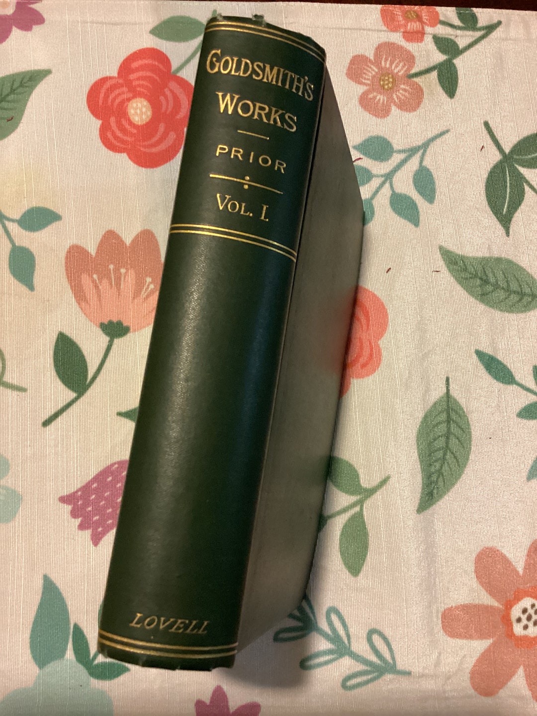 OLIVER GOLDSMITHS WORKS Vol. 1 by James Prior 1855 Antique American ...
