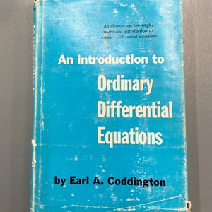An Introduction to Ordinary Differential Equations Very Rare Vintage ...