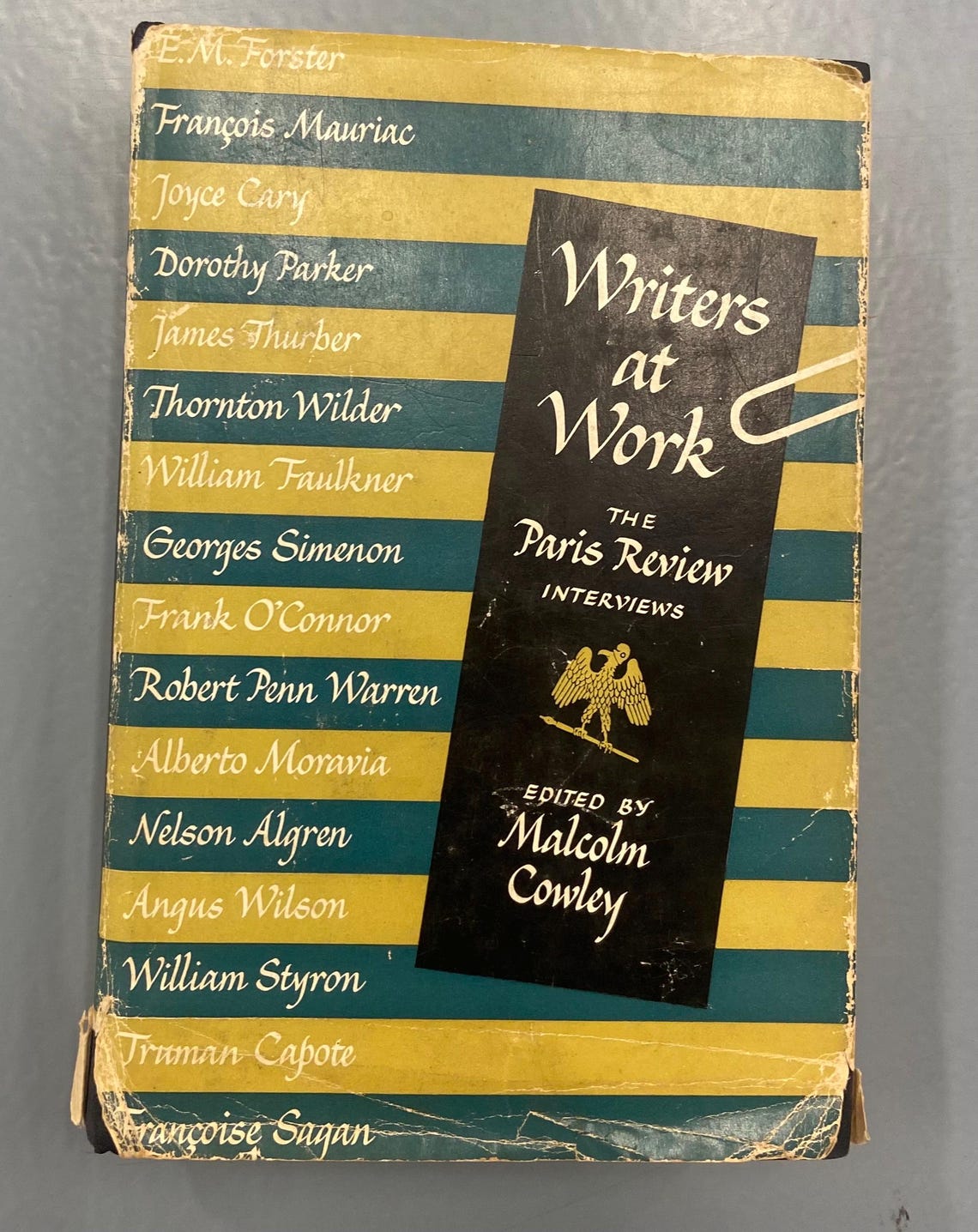 Writers at Work: the Paris Review Interviews, 1958 1st Edition - Etsy