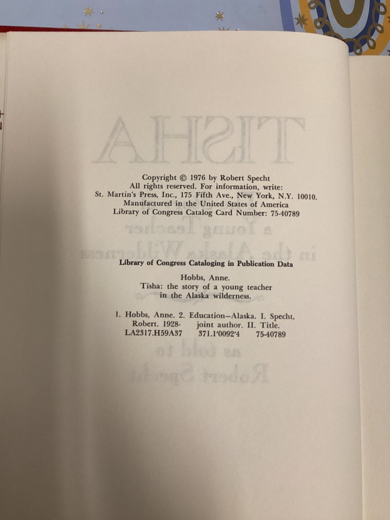 1976 TISHA: the Story of a Young Teacher in the ALASKA - Etsy