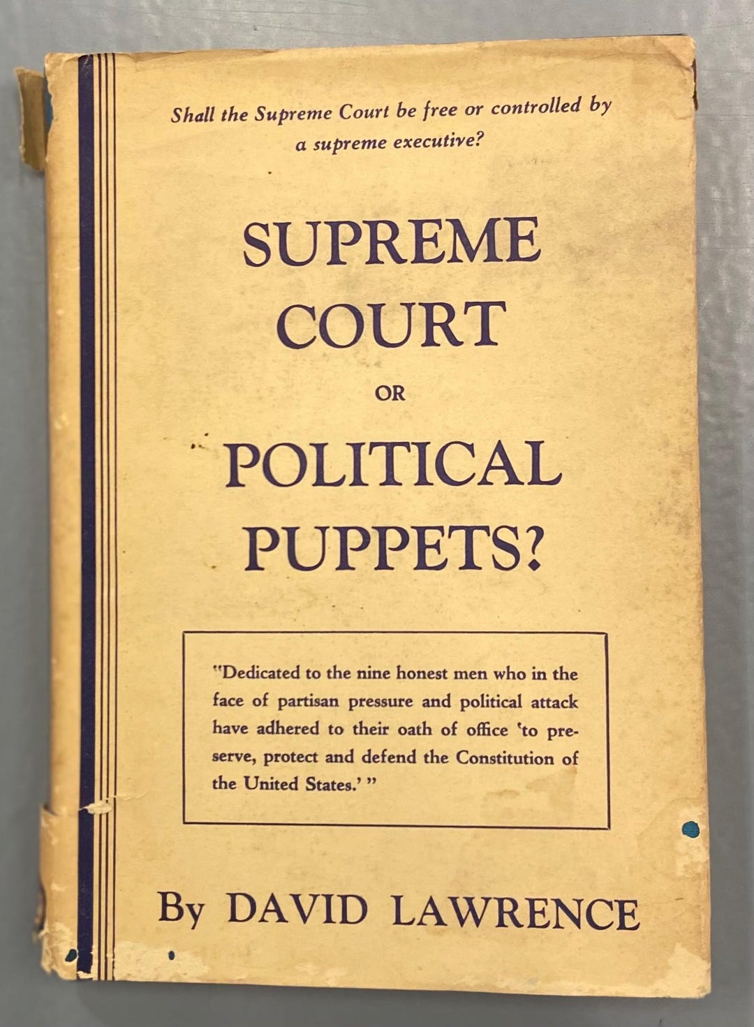 Supreme Court or Political Puppets, 1937 1st Ed Hardcover - Etsy