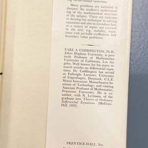 An Introduction to Ordinary Differential Equations Very Rare Vintage ...