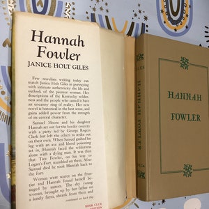 1956 HANNAH FOWLER” by Janice Giles Holt. Hardcover Vintage Book - Etsy ...