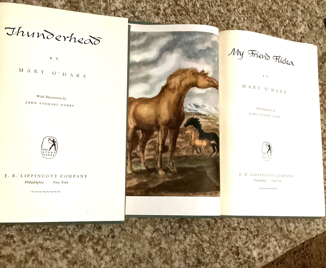 1941 MY FRIEND FLICKA and Thunderhead Book Set by Mary O'hara. First ...