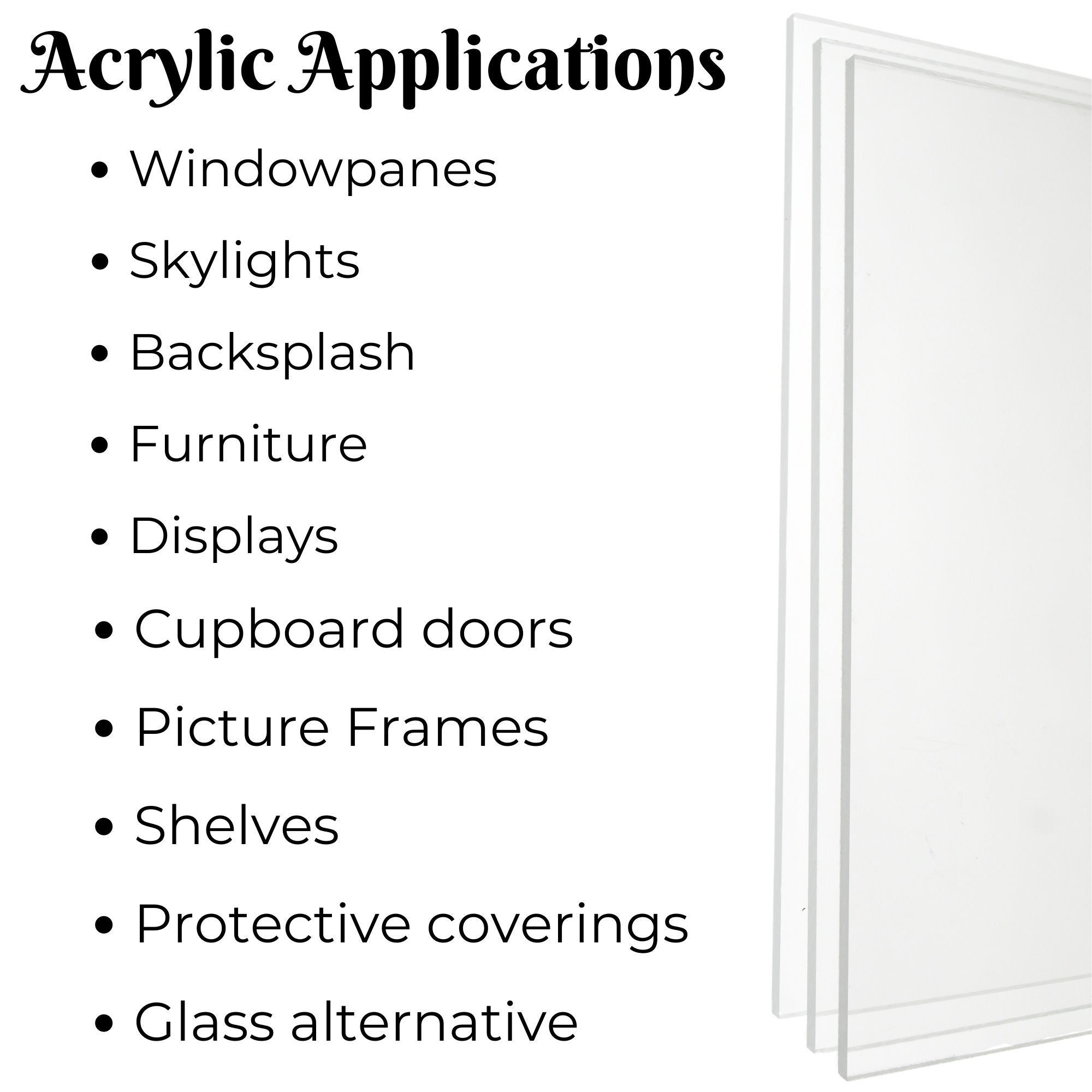 Buyplastic Clear Acrylic Plexiglass Plastic Sheet Plexi Glass for ...