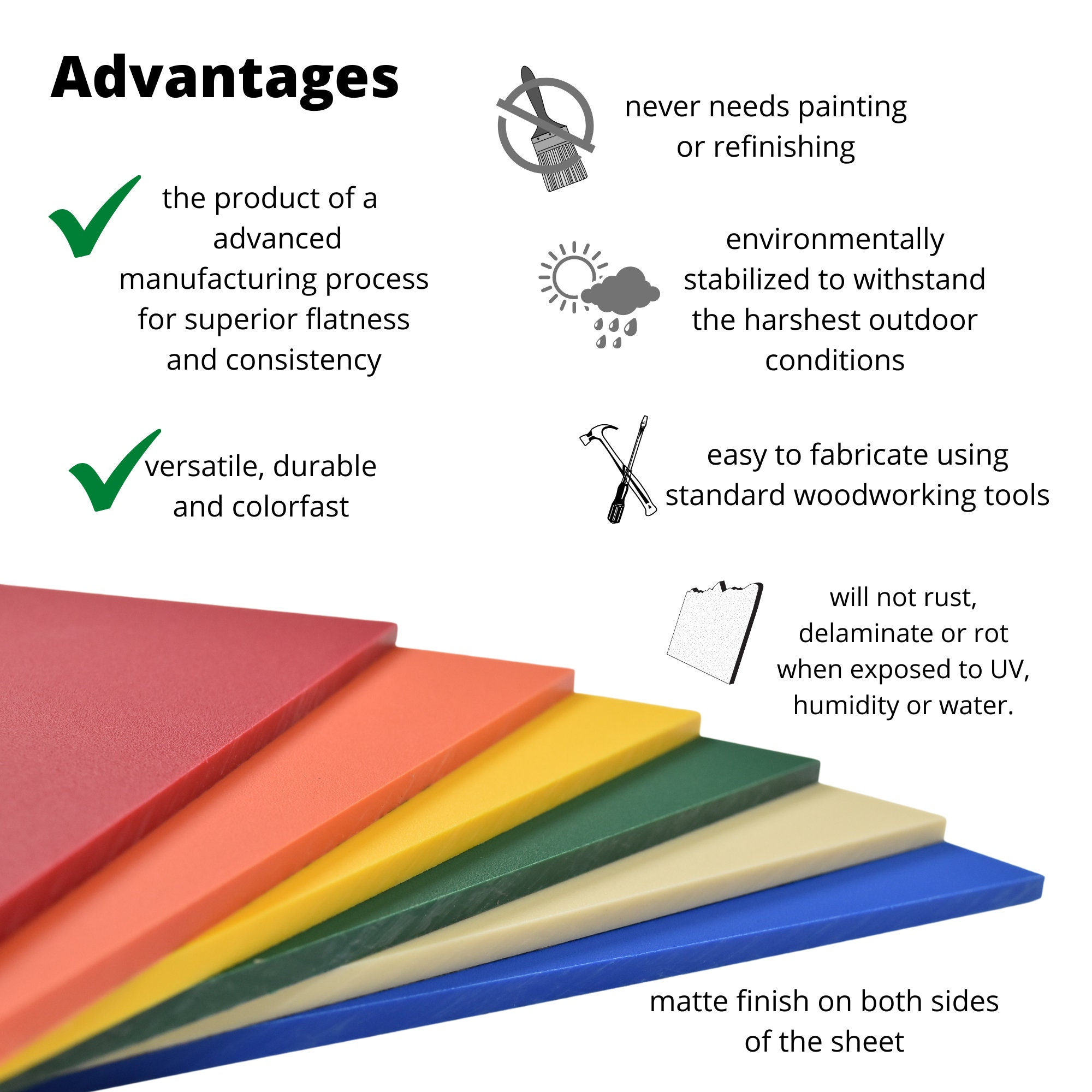 Buyplastic King Colorboard Plastic Sheet , Colored HDPE Board, High ...