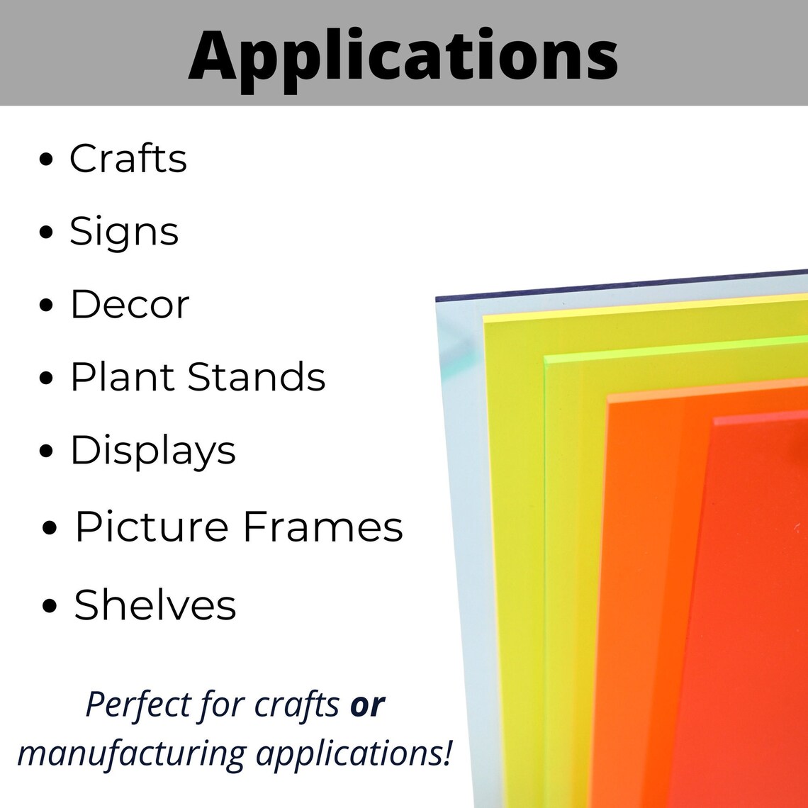 Buyplastic Transparent Fluorescent Colored Acrylic Plexiglass Sheet ...