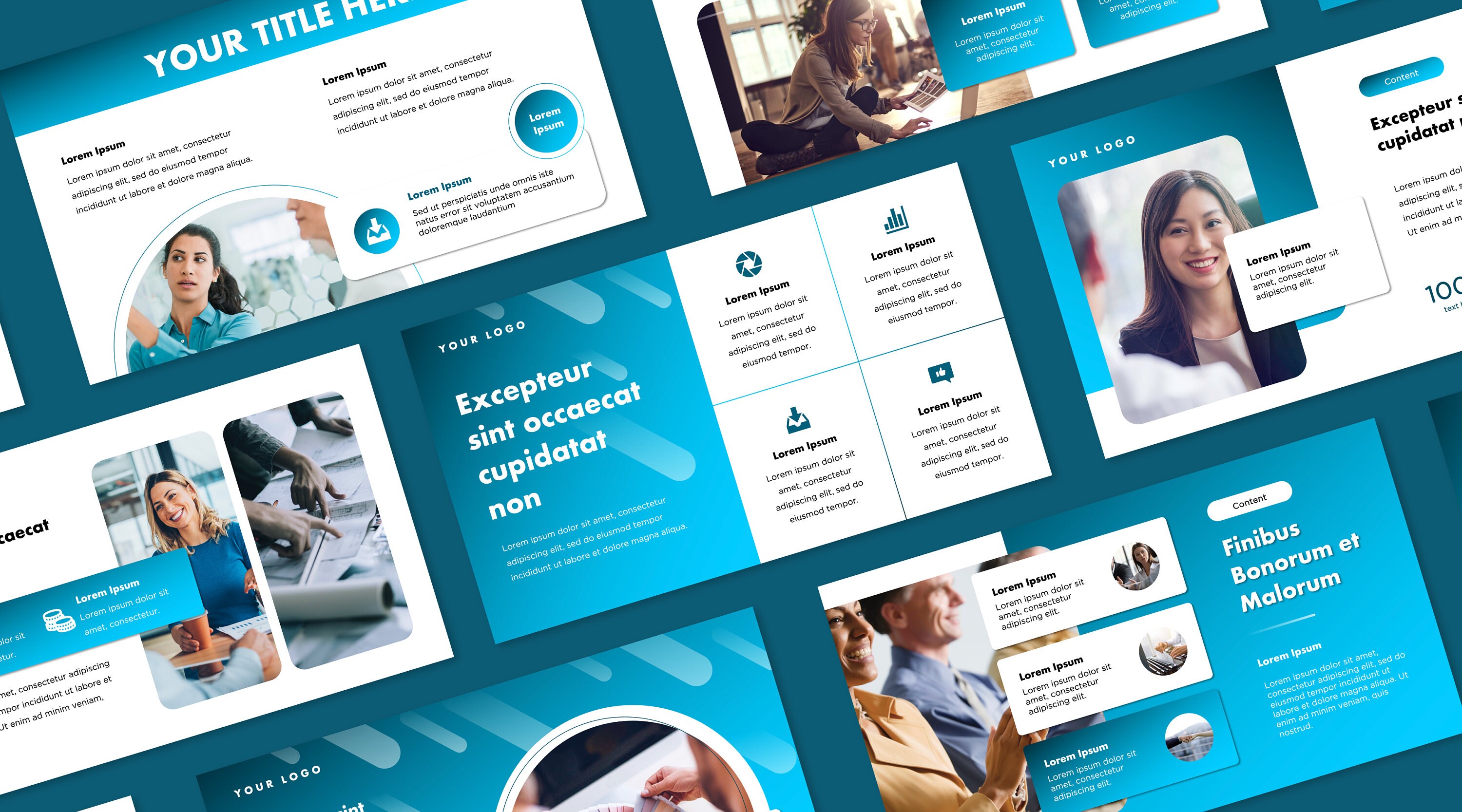 Modern Gradient Powerpoint Template - Etsy