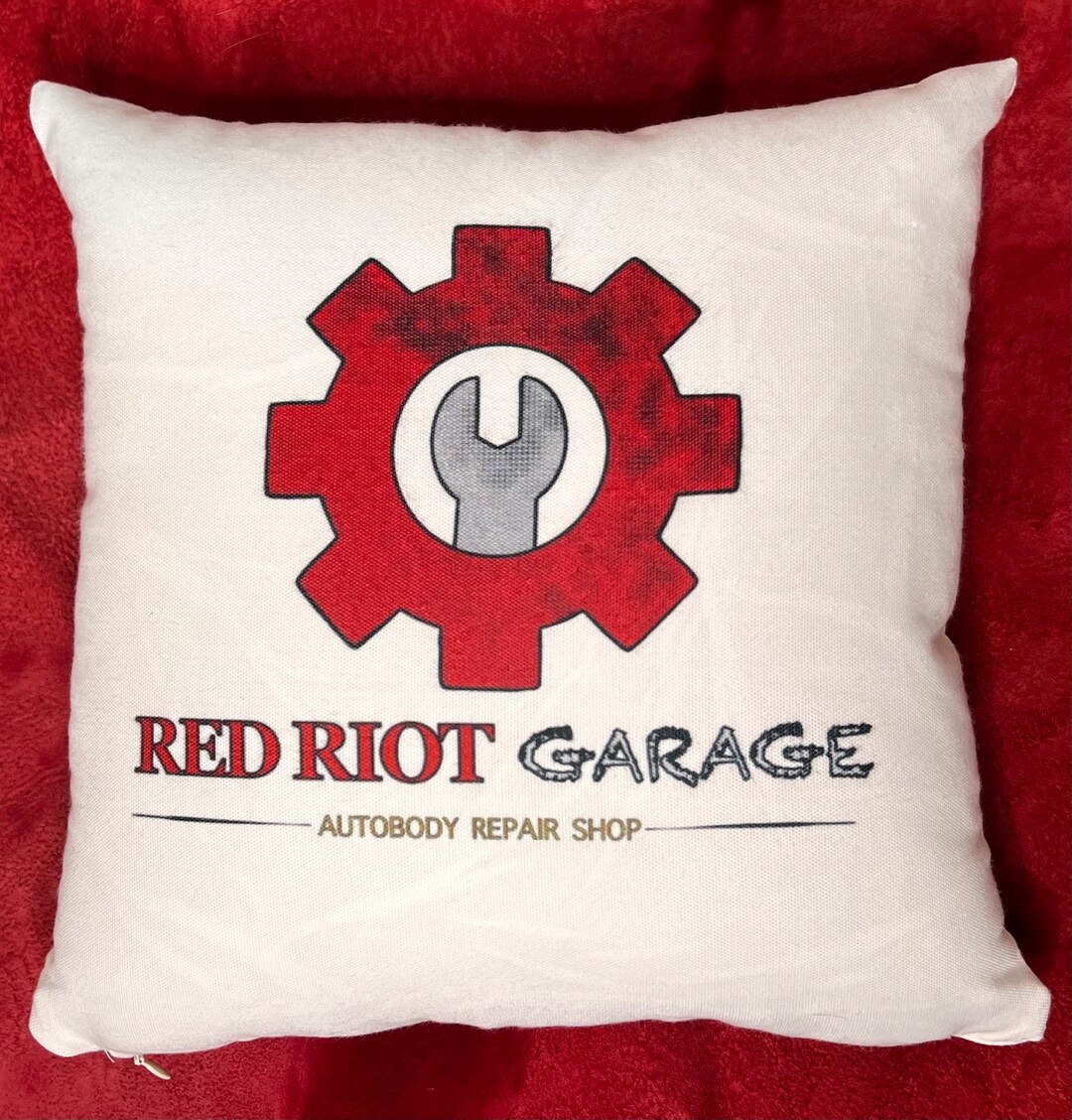 Red Riot Garage Pillow - Etsy