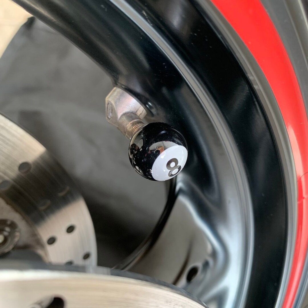 8 Ball Valve Cap for Motorcycle Motorbike Valve Cap Motorcycle Valve ...