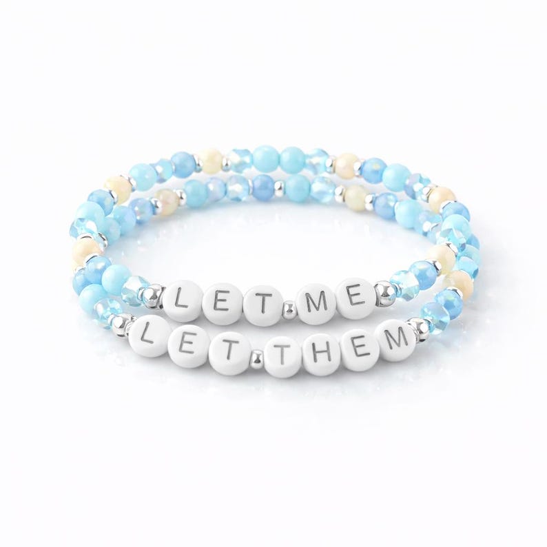 Let Me Let Them Bracelet Set, Inspired by Mel Robbins’ Let Them Theory ...