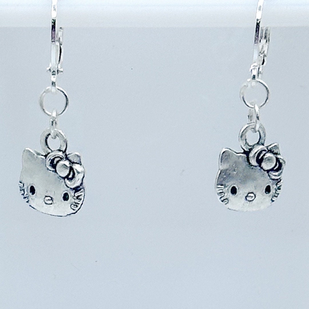Hello Kitty Dangle Earrings Earrings for Women and Kids - Etsy