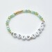 Hebrew Tikkun Olam Bracelet - Heal the World, Green Glass, Crystal, and ...