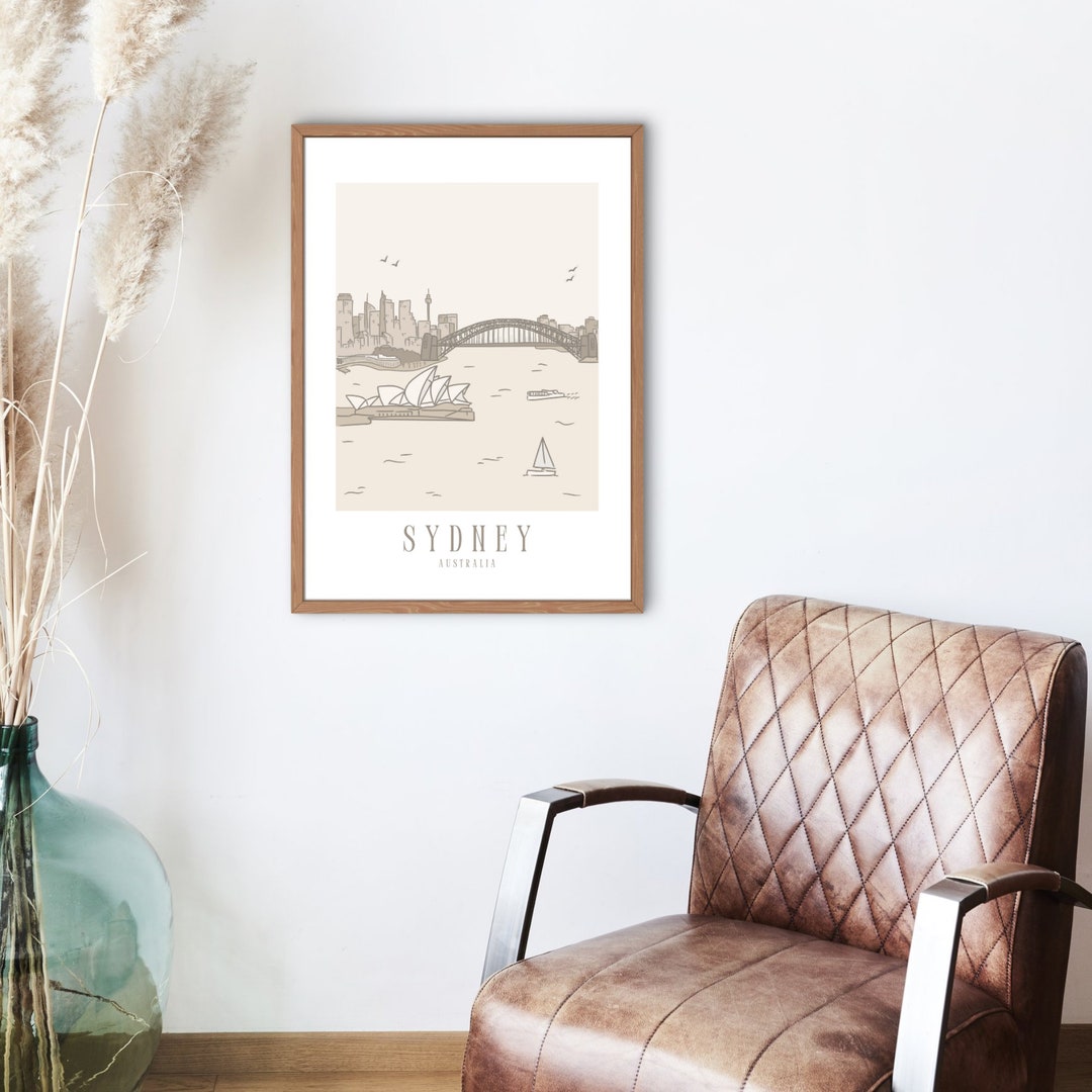 Custom Digital Location Wall Art Personalised City Skyline, Landmarks ...