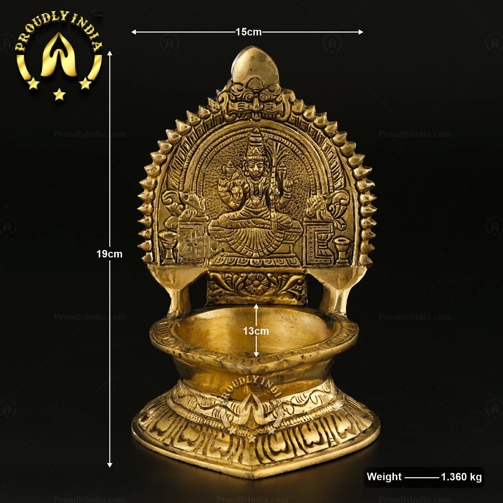 Brass Diya for Pooja, Decorative Diya Lamp, Kerala Deepam Elegant South ...