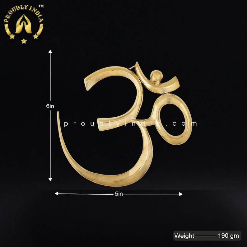 Brass 6 Inch Om Symbol for Home: Unique Om Mandala & Ohm Wall Art Ideal ...