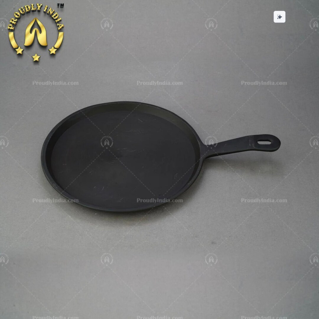 10.5 Inch Cast Iron Dosa Pan With Free Spatula, Oil Spreader | Dosa ...