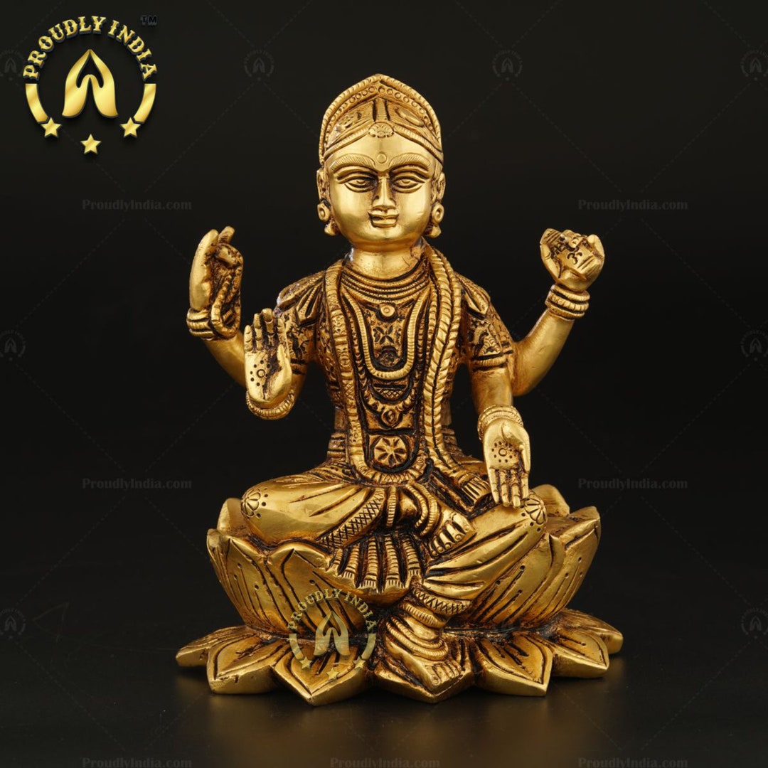 Goddess Lakshmi Statue: Balambika Brass Idol, Devi Tripura Sundari for ...
