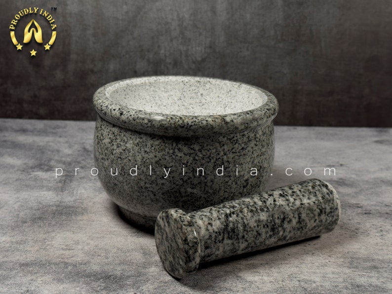 Mortar Pestle Marble, Stone Okhli, Seasoning Grinding, Motor and Pestle ...