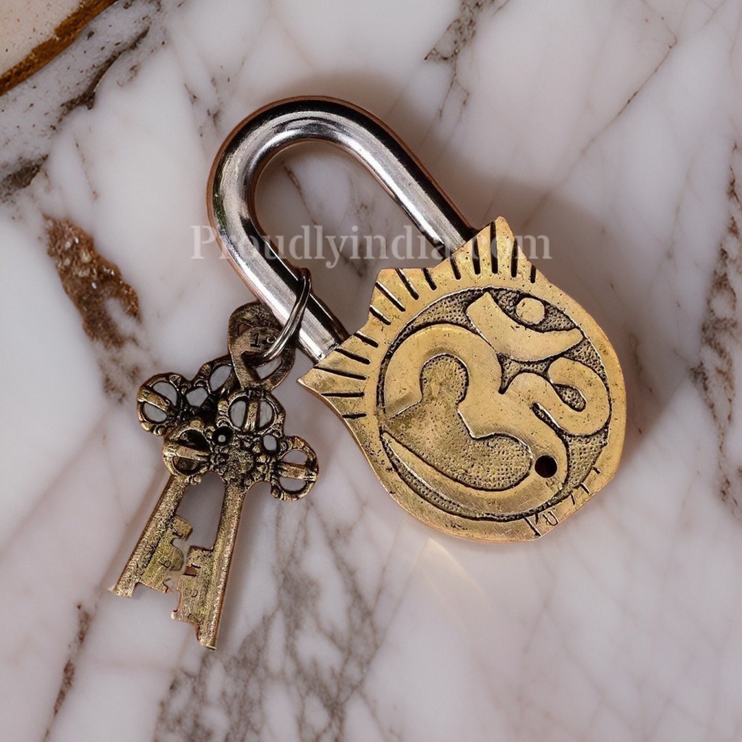 Tutle Padlock With Lock and Skeleton Keys, Brass Tortoise Lock With 2 ...