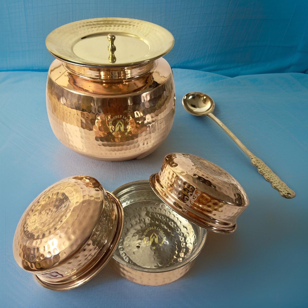 8 Liter Copper Handi, Biriyani Handi, Cooking Pot, Big Copper Handi ...