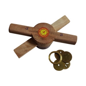 Traditional South Indian Murukku Press: Wooden Idiyappam Maker & Brass ...