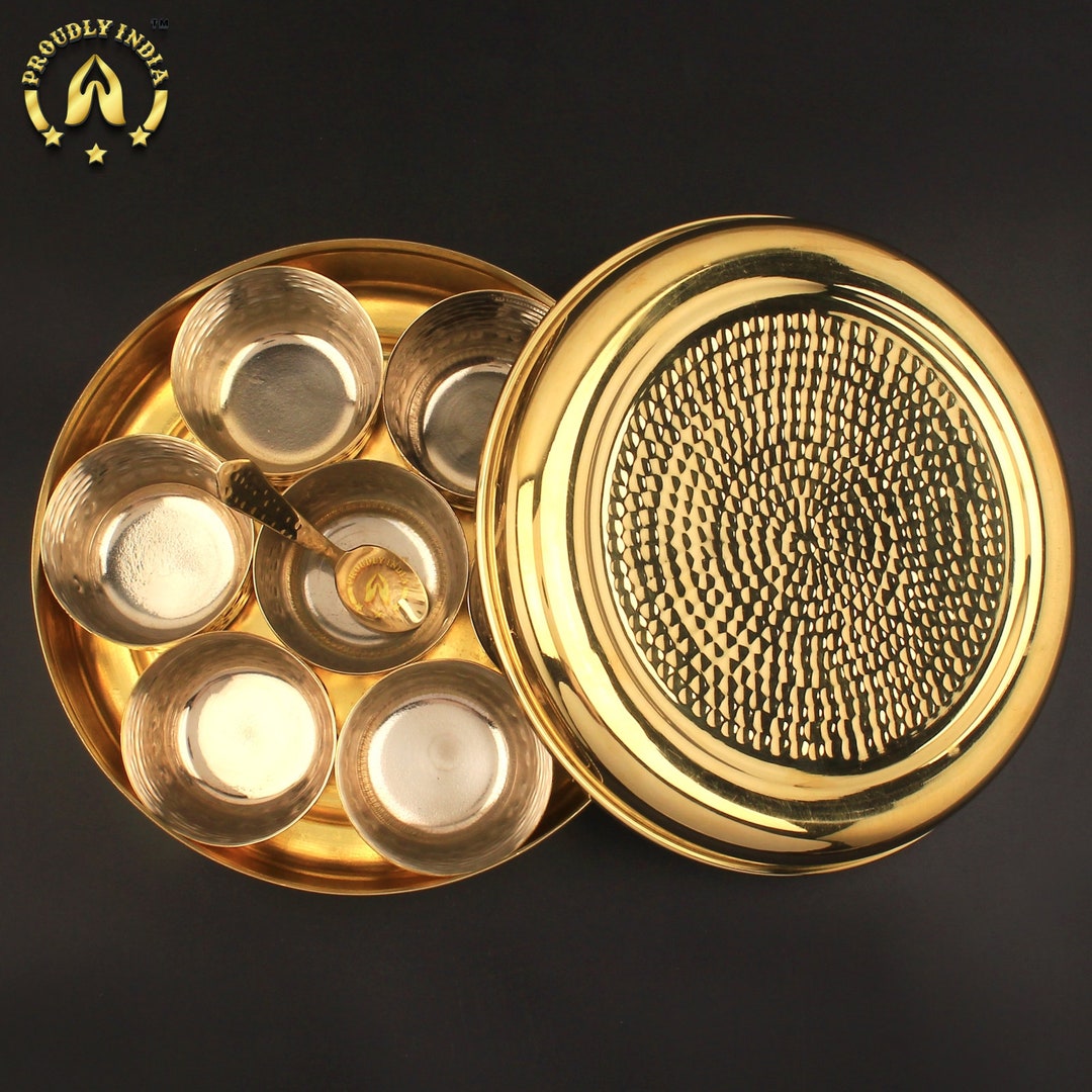 Unveiling Elite Spice Storage: Premium Brass Masala Box Exquisite Gold ...