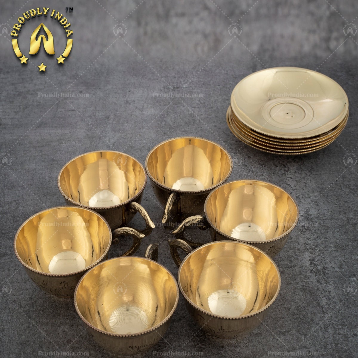 Brass Tea Set, Vintage Tea Set, Tea Cup and Saucer, 1950 Tea Sets ...