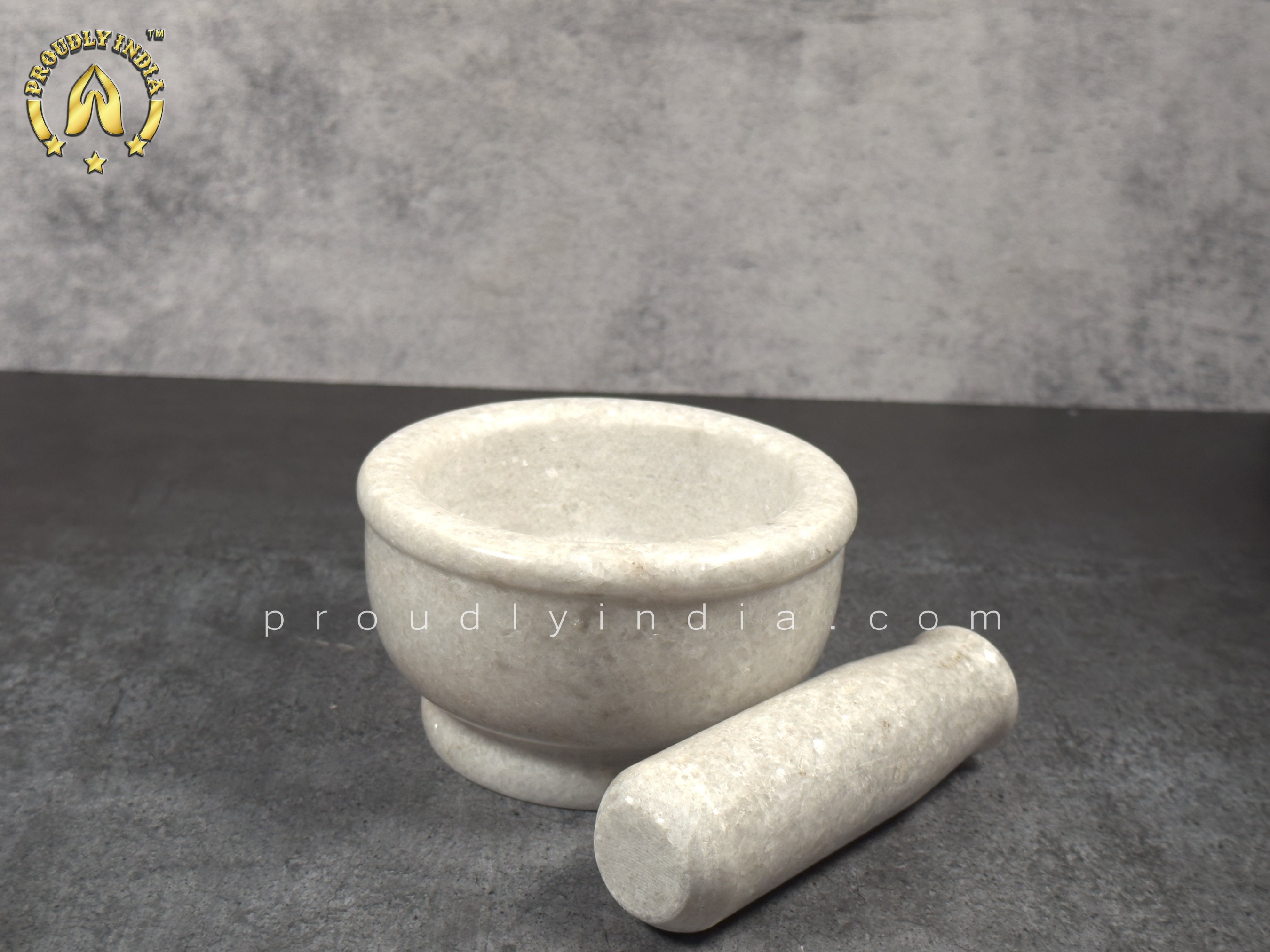 Stone Okhli, Khalbatta, Kharal, White Marble Mortar, Motor and Pestle ...