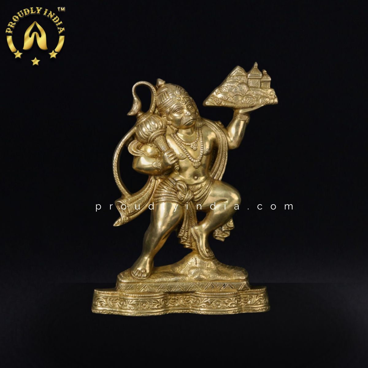 12-inch Pure Brass Lord Hanuman Ji Wall Hanging: Ram Bhakt, Bajrangbali ...