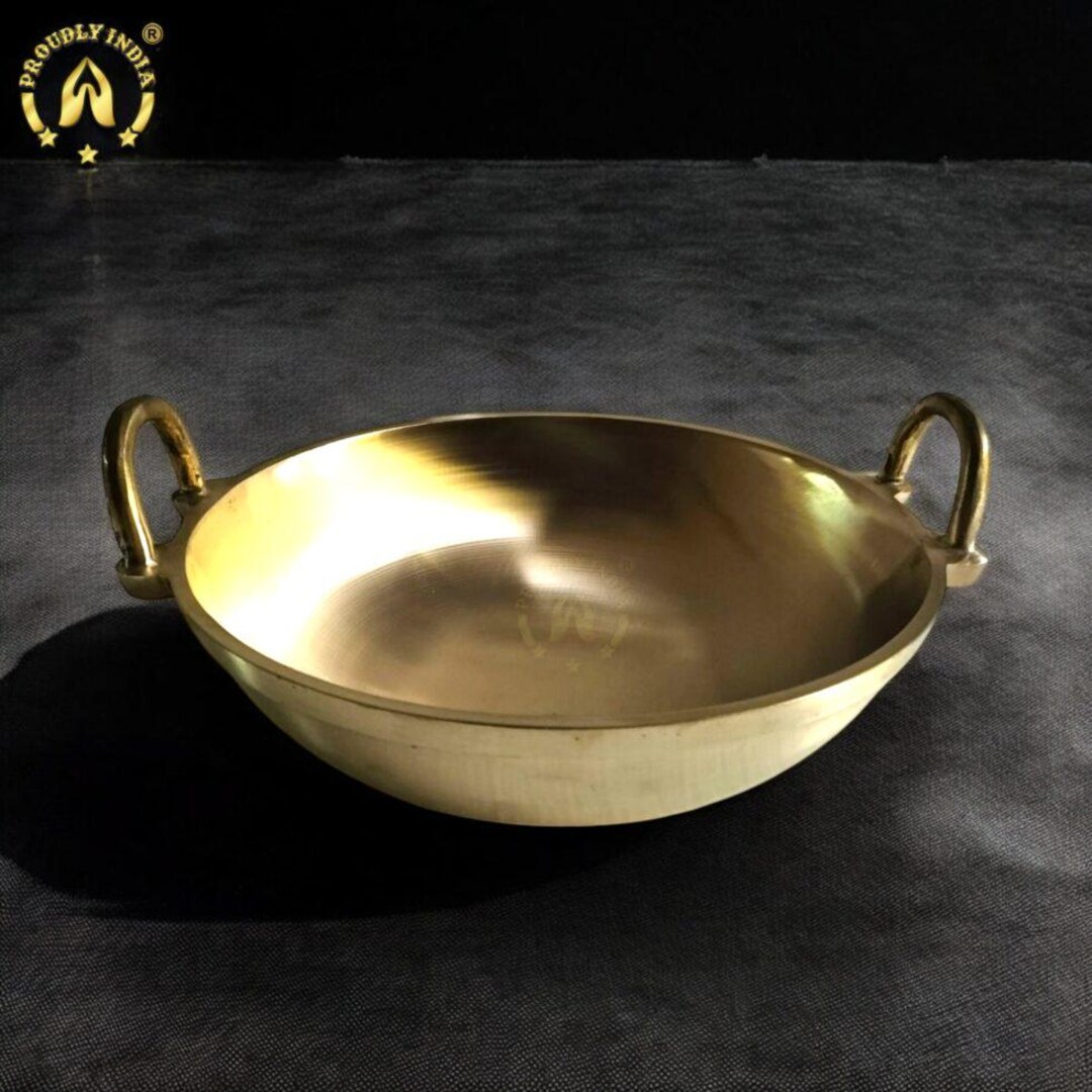 Bronze Kerala Cheenachatti, Indian Kadai, Traditional Bronze Fry Pan ...
