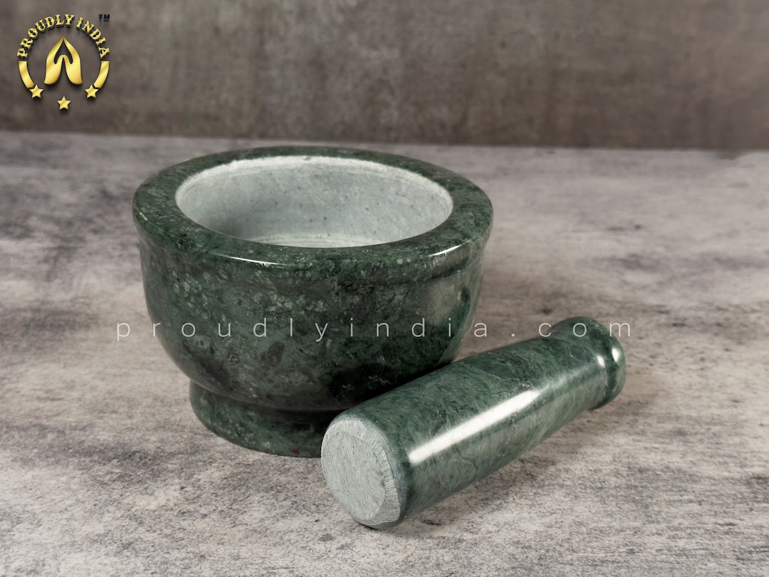 Motor and Pestle, Granite Molcajete, Mortar and Pestle, Grinding Stone, Granite Kharal ...