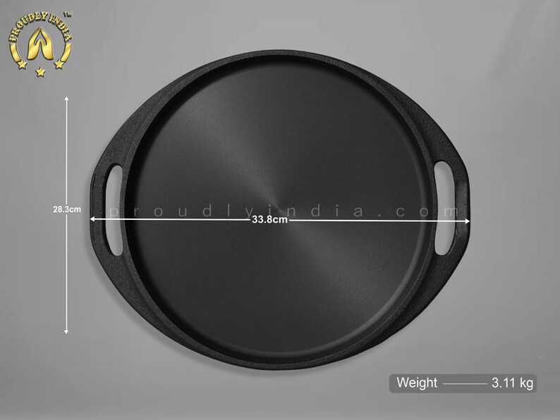 Cast Iron Dosa 13.3 Inch, Roti Pan, Pizza Iron Tawa,pre-seasoned ...