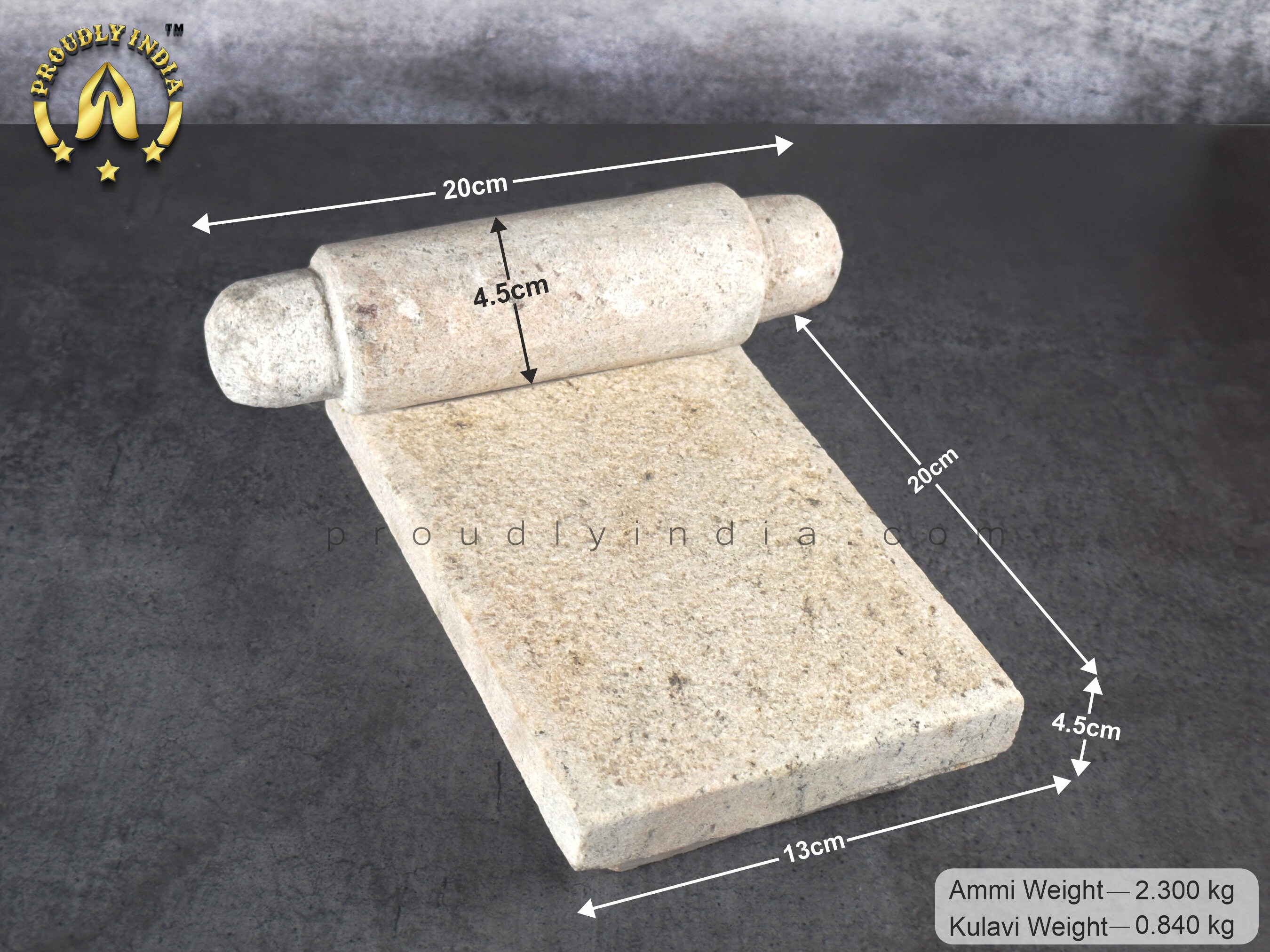 Stone Grinder, Hand Grinder, White Stone Ammikallu, Ammi Kallu ...