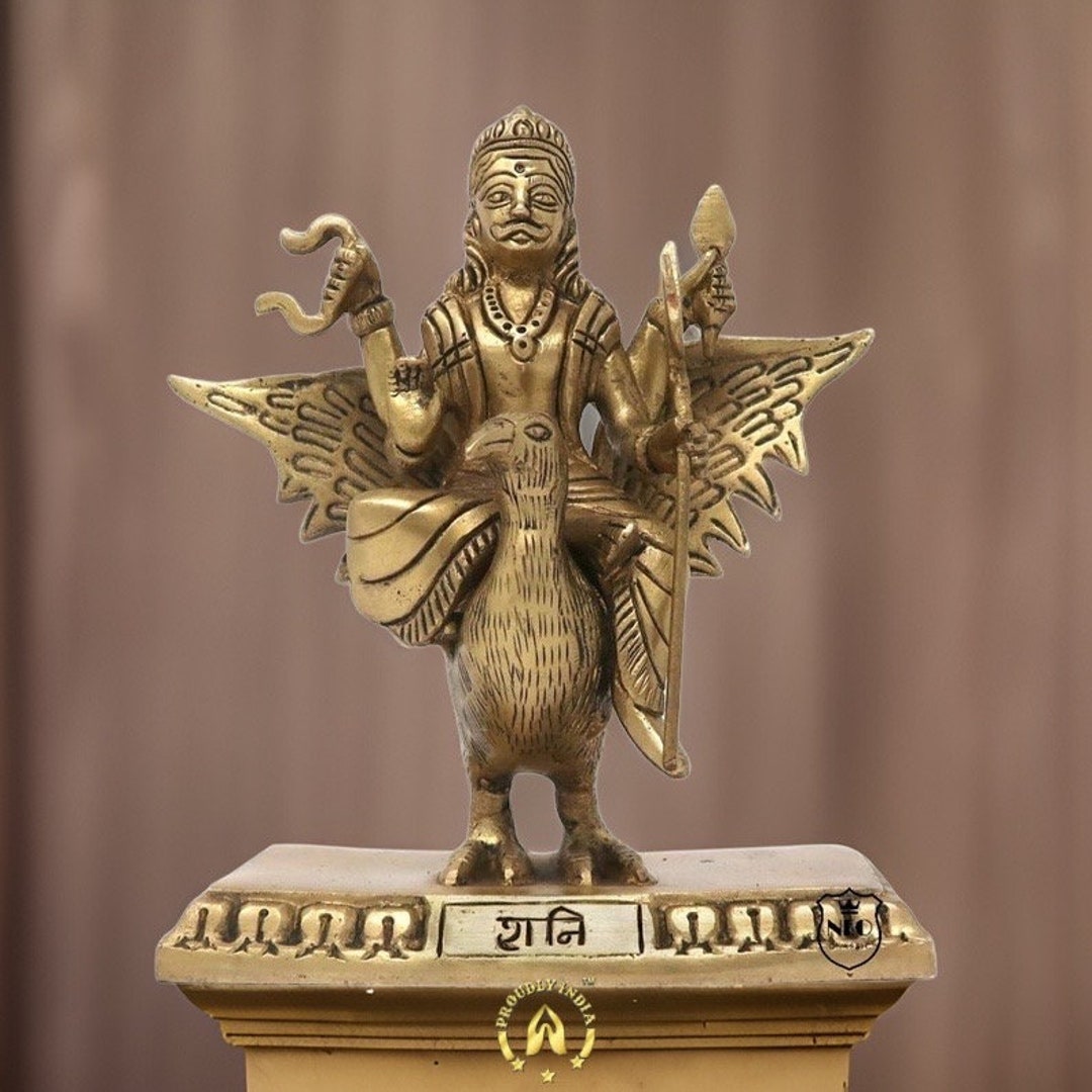 Buy 7.7 Inch Brass Shani Dev Statue: Idol of Lord for Home - Get Best ...