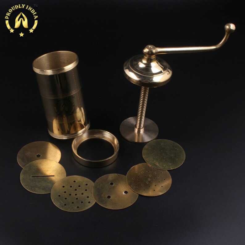 Versatile Brass Idiyappam Maker: Perfect for Putu Mayam, Murukku, Sevai ...