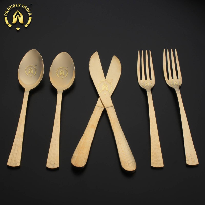 Gold Knife and Fork Set - Etsy