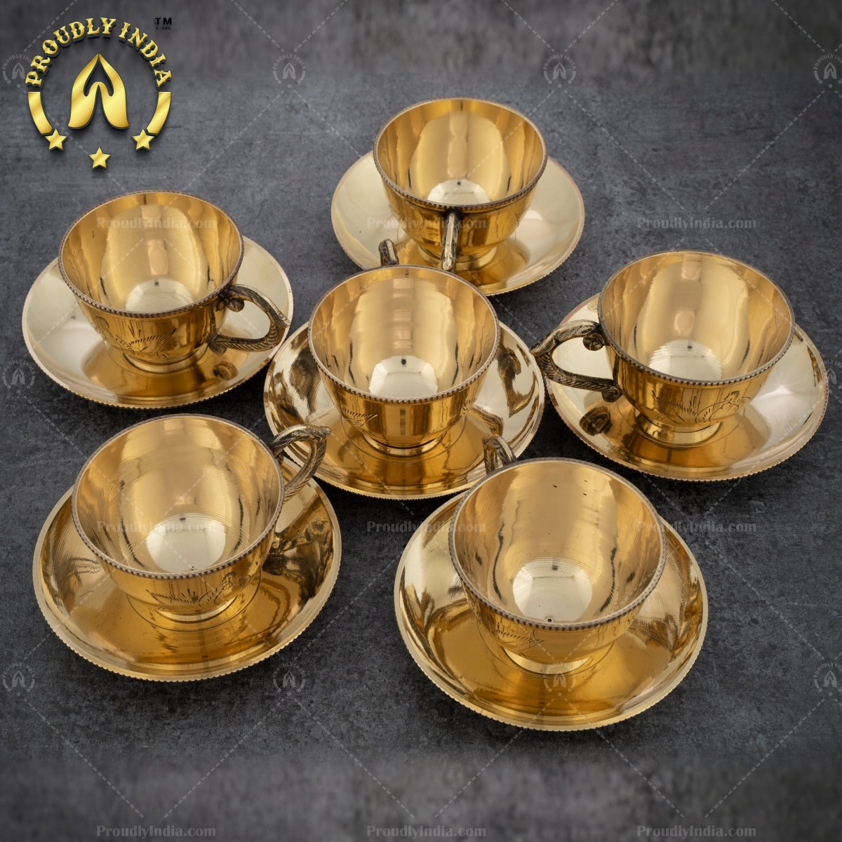 Brass Tea Set, Vintage Tea Set, Tea Cup and Saucer, 1950 Tea Sets ...