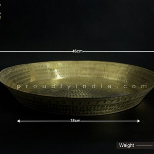 18 Inch Brass Platter: Elegant Thambalam Thattu - Vintage Serving Tray ...