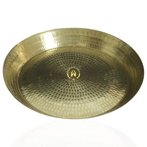 18 Inch Brass Platter: Elegant Thambalam Thattu - Vintage Serving Tray ...